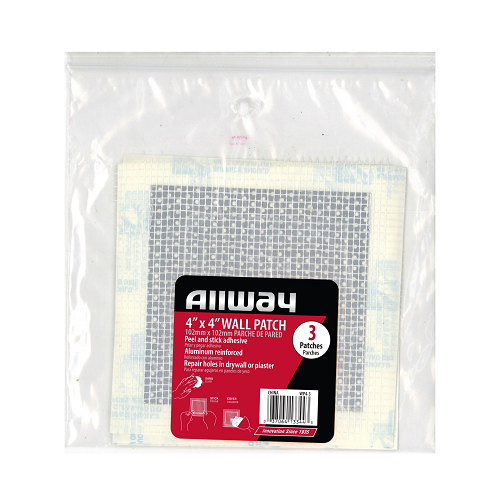 4" X 4" Drywall Aluminum Plate Patch Bagged Labelled WP4-3 3 Patchs Pe