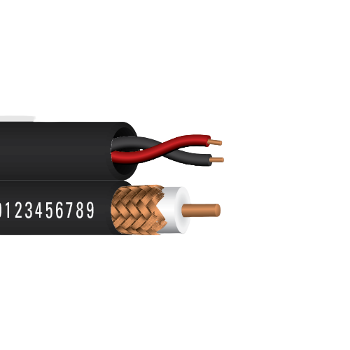 RG59/U Solid BC Braid Unshielded Twisted Pair Direct Burial PE Siamese