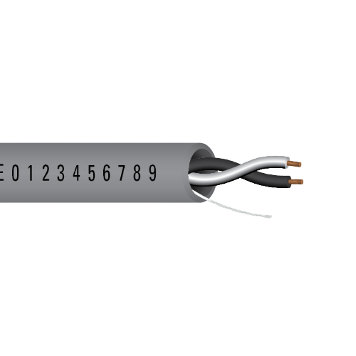 18 AWG 2C Strand Bare Copper Riser Unshielded Low-Smoke PVC Temperatur