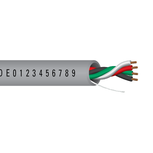 18 AWG 4C Strand Bare Copper Riser Unshielded Low-Smoke PVC Temperatur