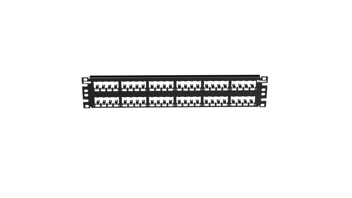 Mini-Com Black Patch Panel 2 RU 48 Port PANDUIT CP48BLY