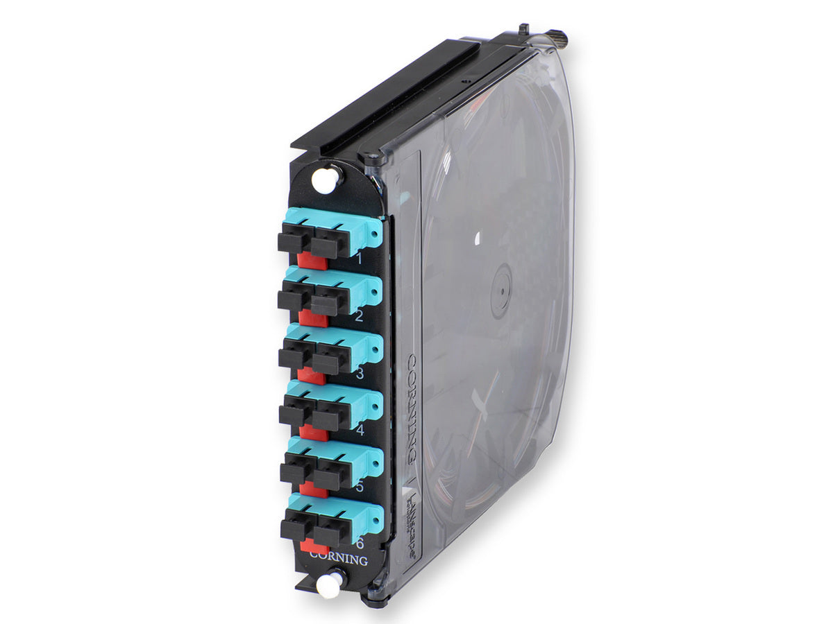 CCH Pigtailed Splice Cassette12F SC duplex 50 µm multimode(OM3/4) CORN