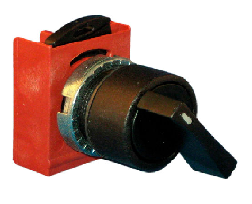 22 mm Selector Switch Operator black bezel 3 position maintained knob